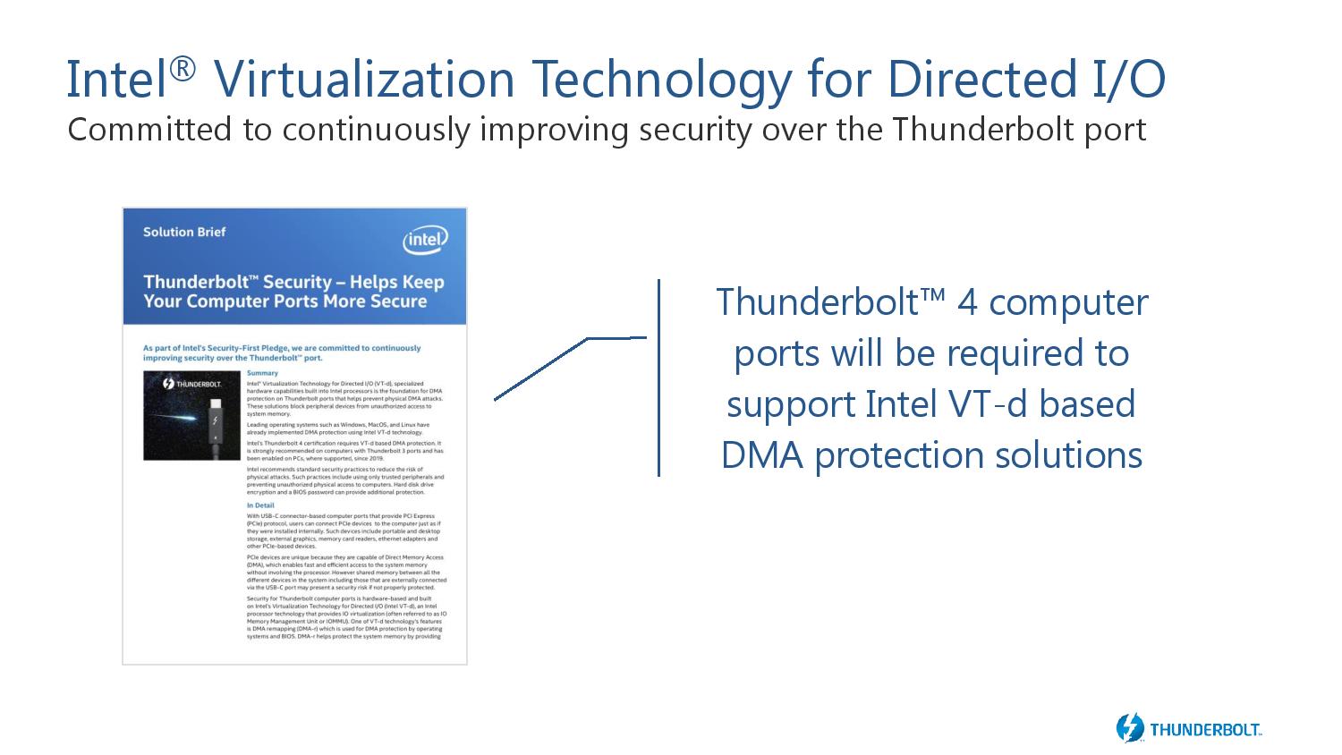 Intel Announces Thunderbolt 4: Universal Cable Connectivity for ... Intel Announces Thunderbolt 4: Universal Cable Connectivity for ...